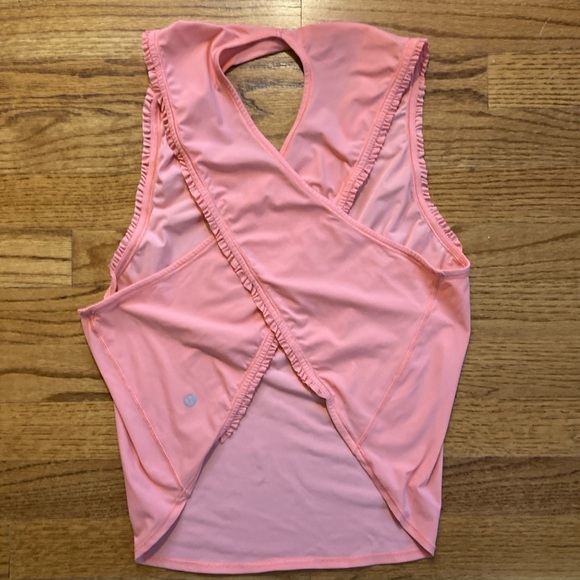 lululemon athletica | Tops | Lululemon Open Back Tank With Ruffle ...